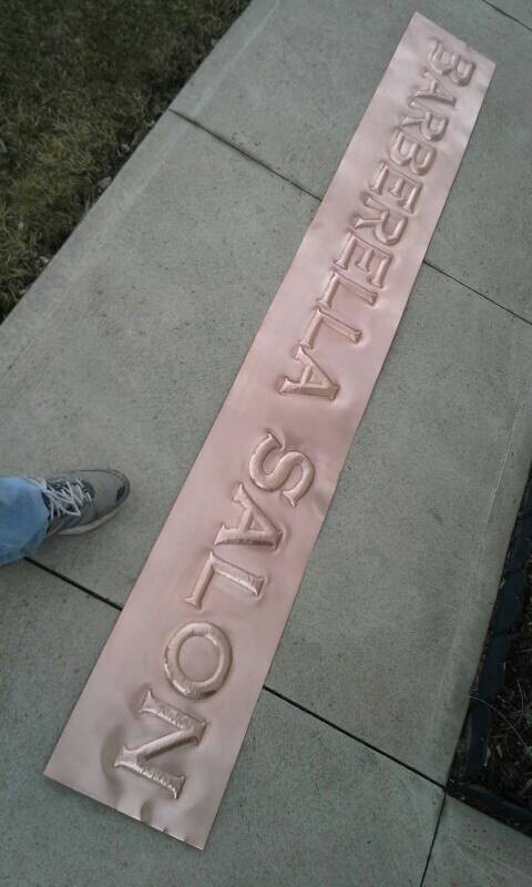 Hammered Copper Sign Business Sign - Etsy