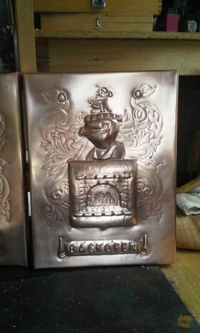 Family Crest Hammered Copper Heraldry or Anniversary Single | Etsy