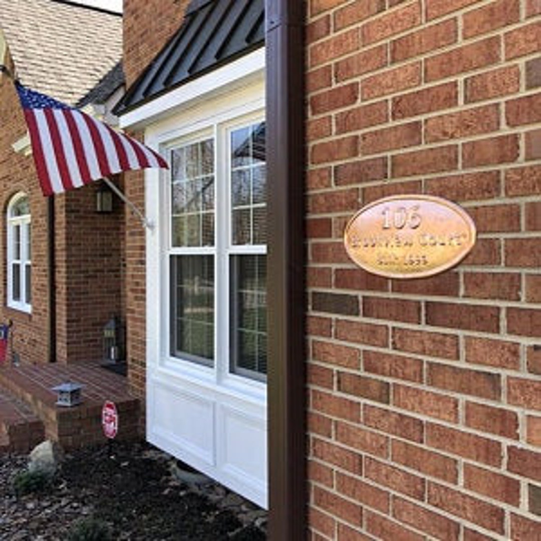 Copper House Address Sign Plaque - Etsy