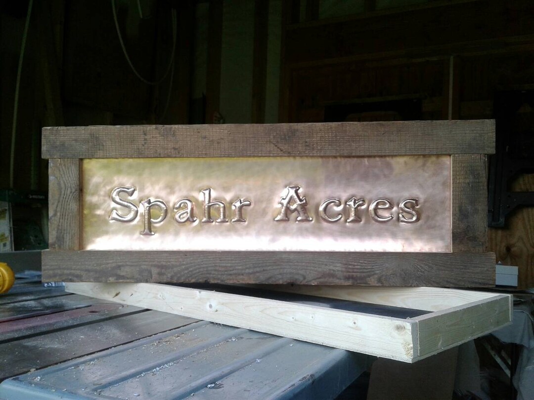 Personalized Hammered Copper Sign - Etsy