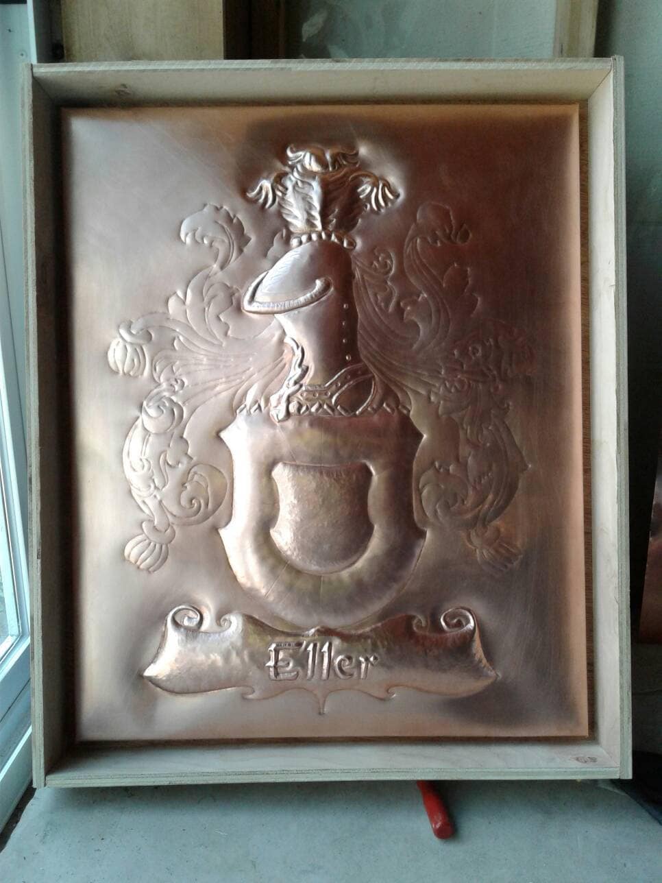 Family Crest Hammered Copper Heraldry or Anniversary Single Crest ...