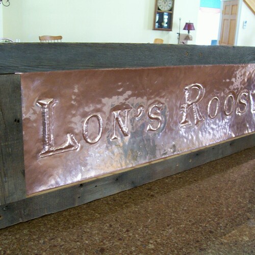 Custom Hammered Copper Sign - Etsy