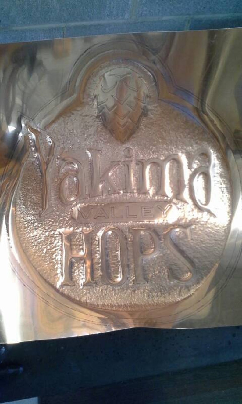 Hammered Copper Sign Business Sign | Etsy