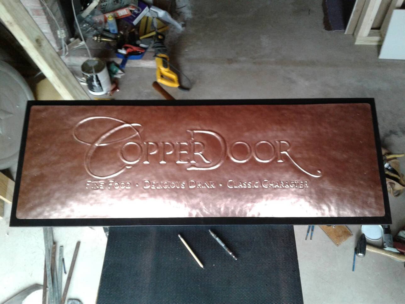 Hammered Copper Logo Sign - Etsy