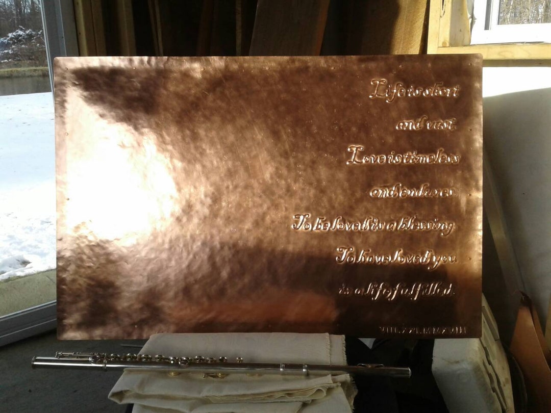 Personalized Hammered Copper Sign 7th Wedding Anniversary Gift - Etsy