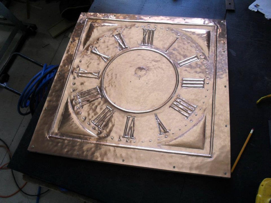Custom Hammered Copper Clock Face - Etsy