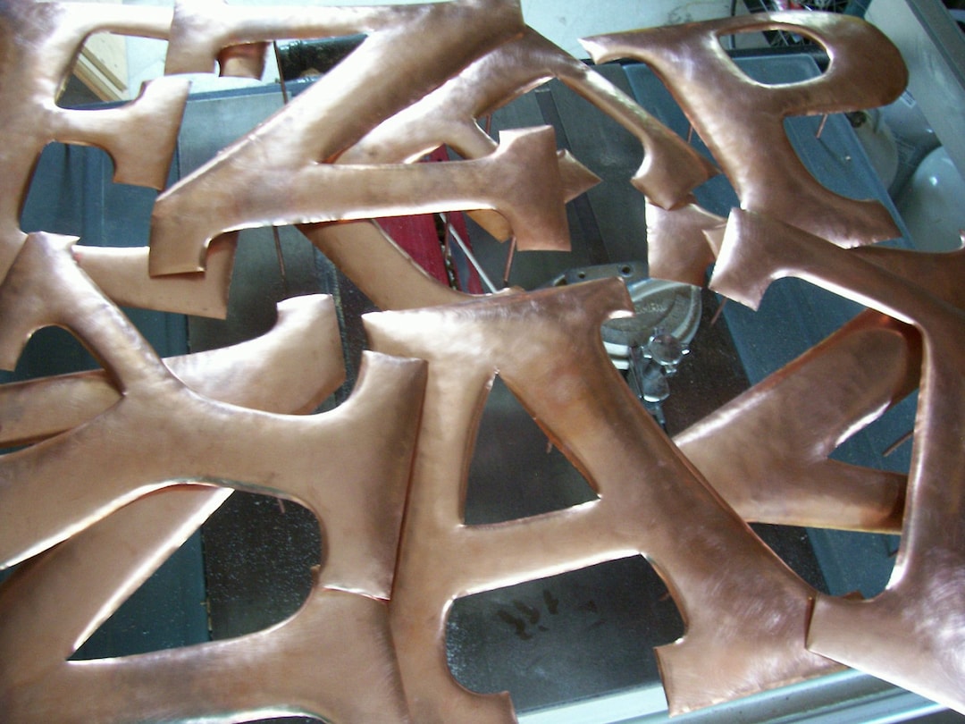 Copper Initial Copper Letter One Letter Only - Etsy