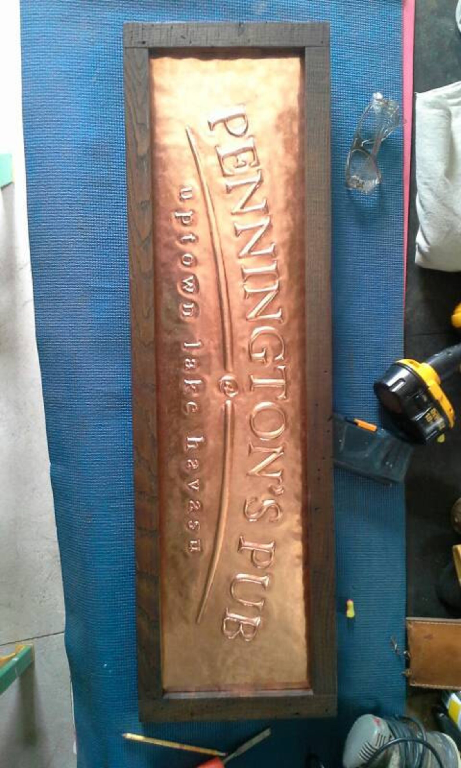 Brew Pub Hammered Copper Restaurant Sign - Etsy