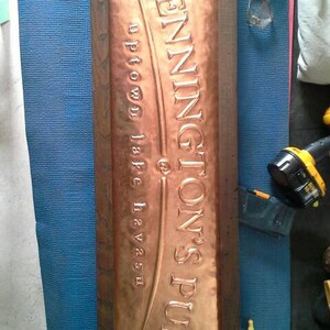 Brew Pub Hammered Copper Restaurant Sign - Etsy