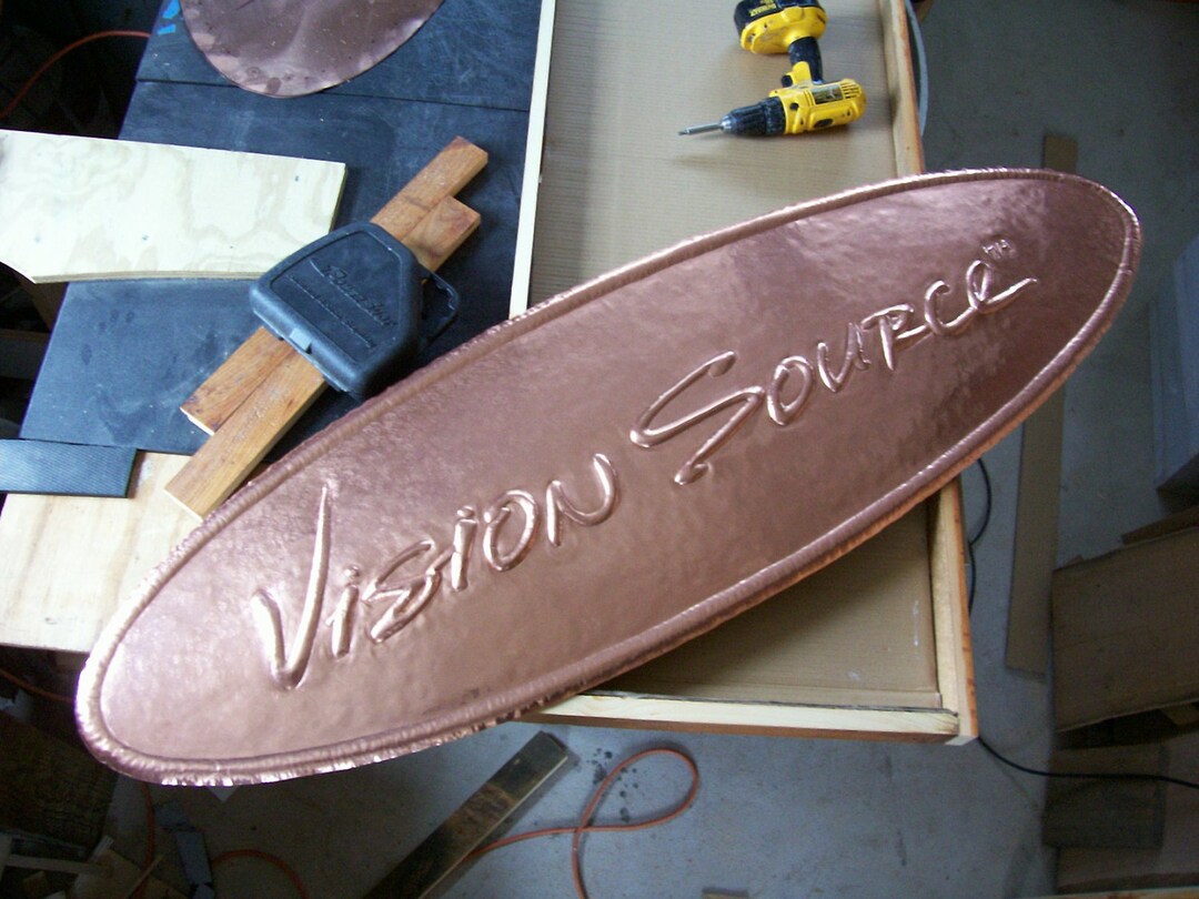 Custom Hammered Copper Sign - Etsy