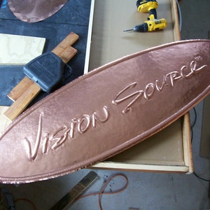 Custom Hammered Copper Sign - Etsy