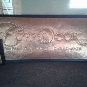 Hammered Copper Logo Sign - Etsy