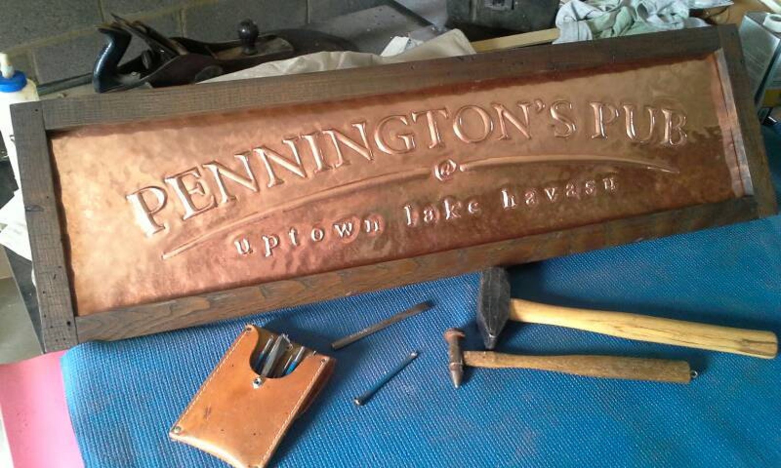 Brew Pub Hammered Copper Restaurant Sign - Etsy
