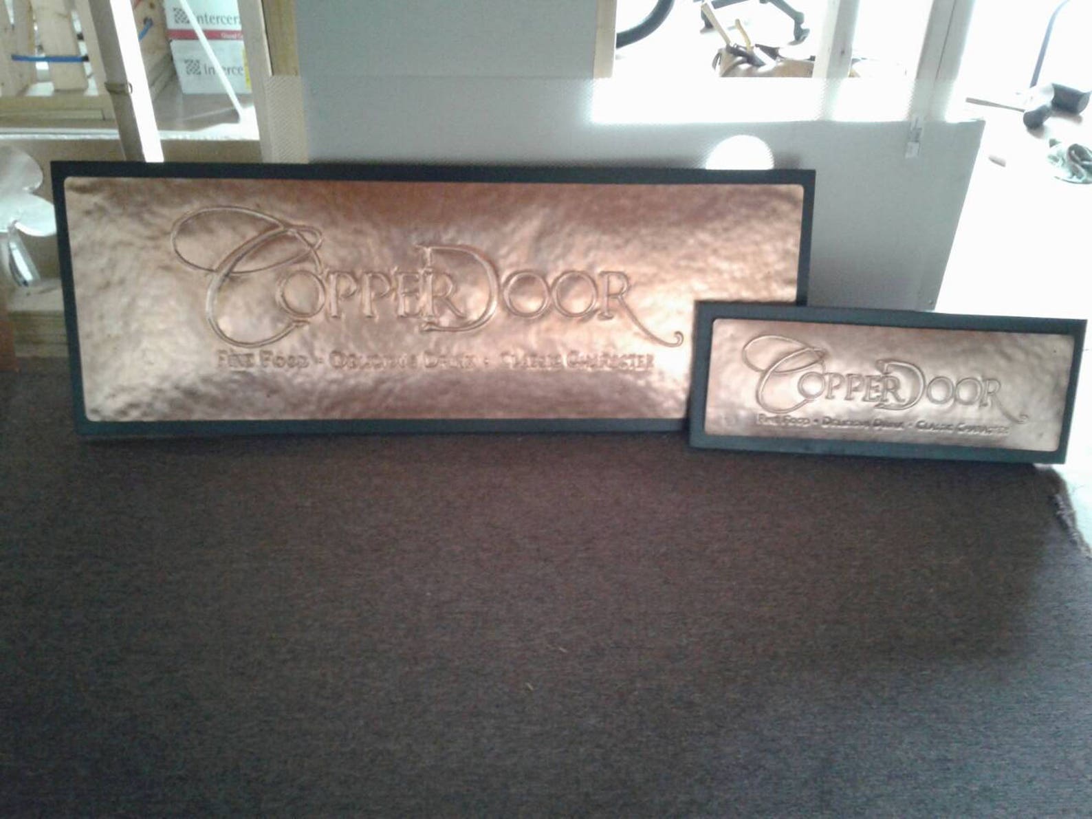 Hammered Copper Logo Sign - Etsy