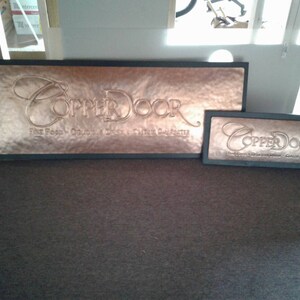 Hammered Copper Logo Sign - Etsy