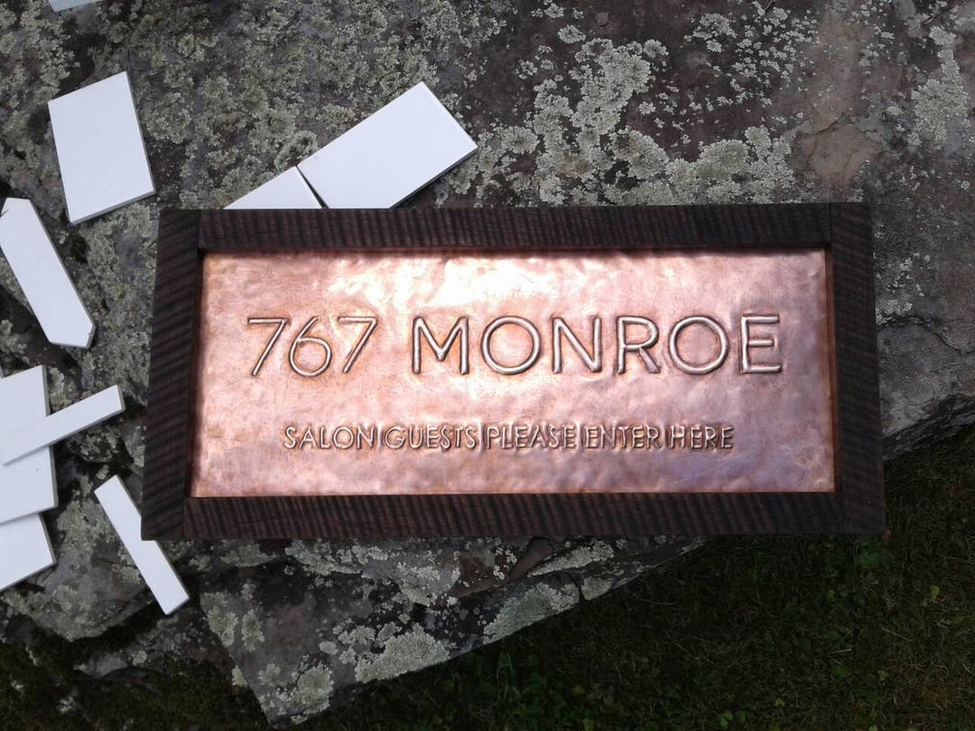 Personalized Hammered Copper Sign - Etsy
