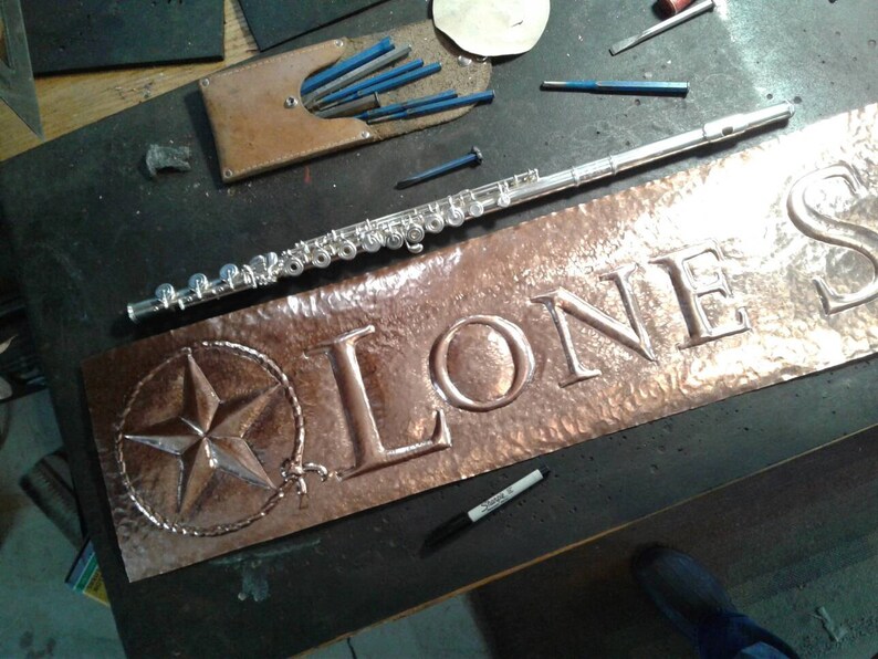Hand Hammered Copper Plaque Business Sign - Etsy