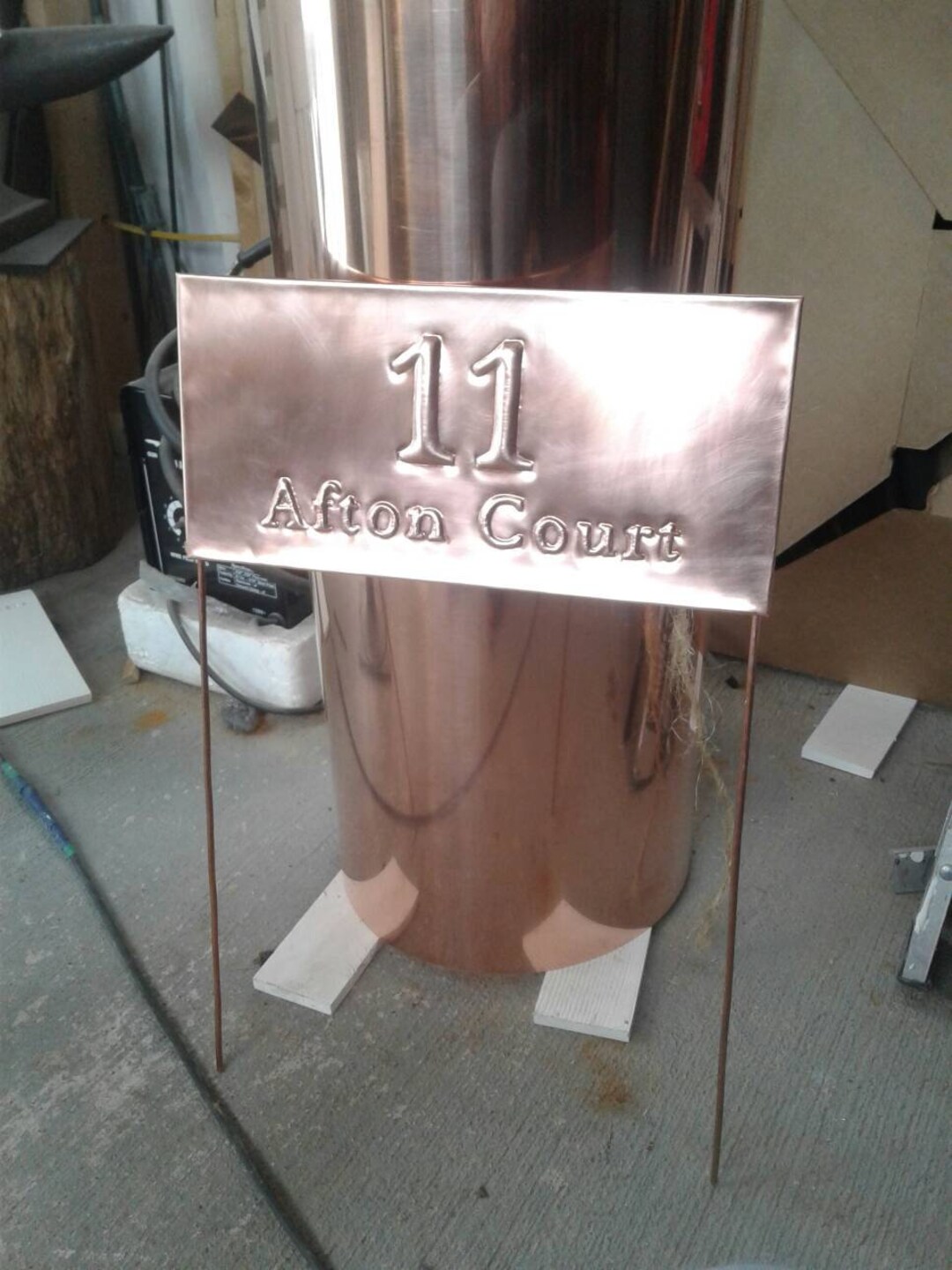 Copper House Address Sign - Etsy