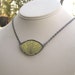 Enamel Dandelion Necklace Dandelion Necklace Pale Yellow and Grey ...