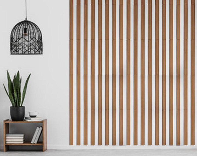 Set of Wooden Slats Wall Panels, Home Accents, Wall Panel Kit ...