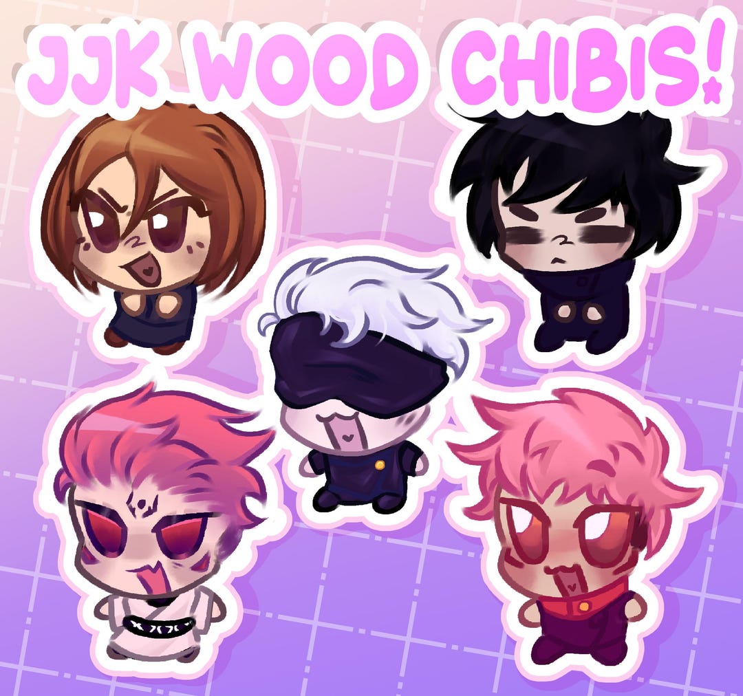 JJK Wooden Chibi Keychains (gojo + Nobara + Megumi + Yuji + Sukuna) - Etsy