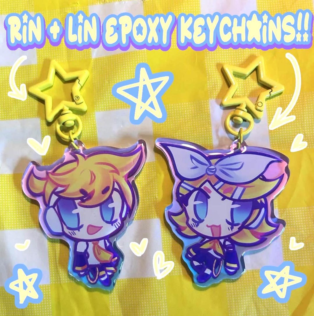 Kagamine Rin and Len Epoxy Keychain - Etsy