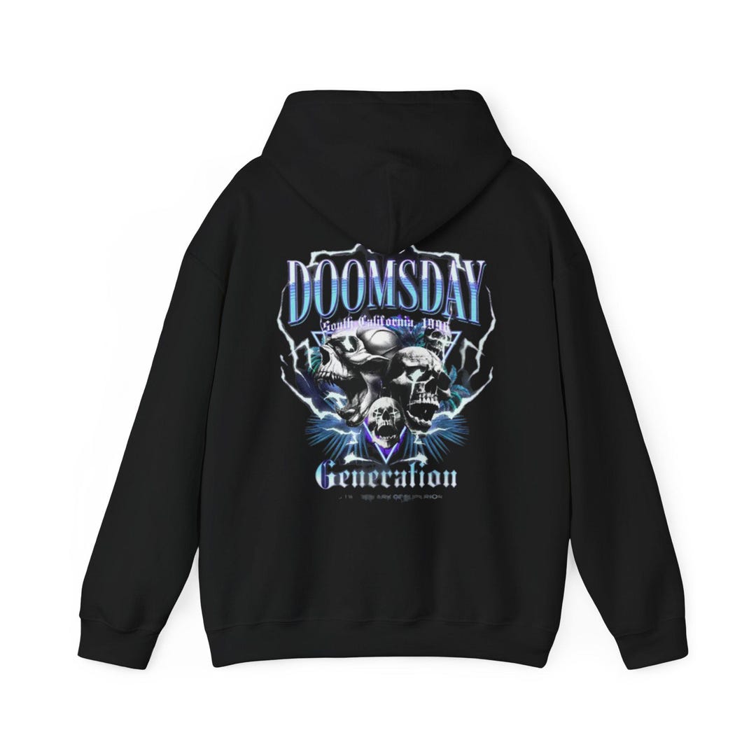 Doomsday Graphic Hoodie, Trendy Streetwear Sweatshirt, Perfect for Fall ...
