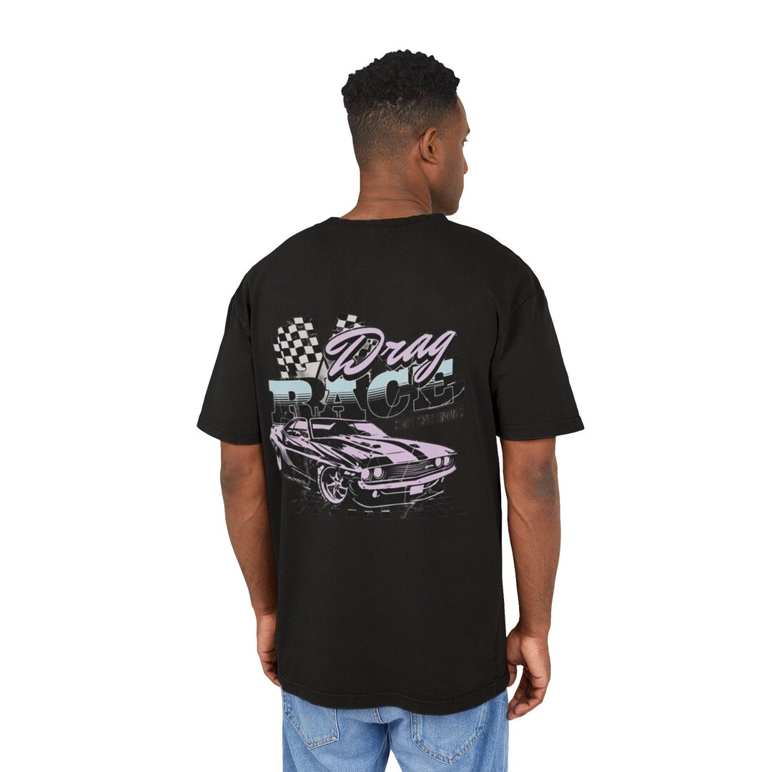 Vintage Drag Race T-shirt, Oversized Shirt, Retro Car Graphic Tee, Gift ...
