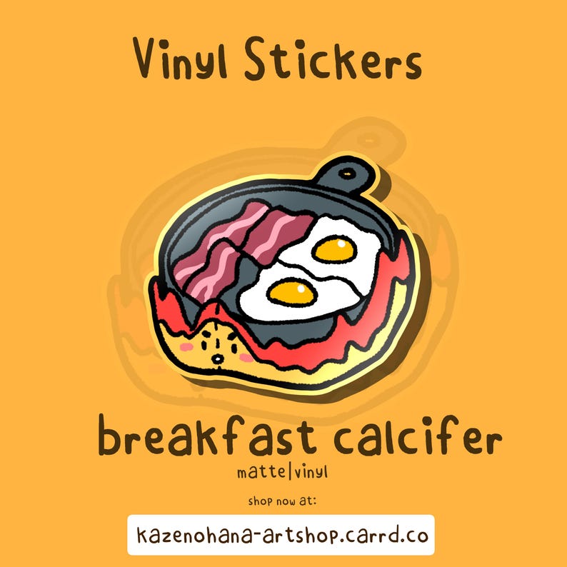 Calcifer Vinyl Stickers - Etsy
