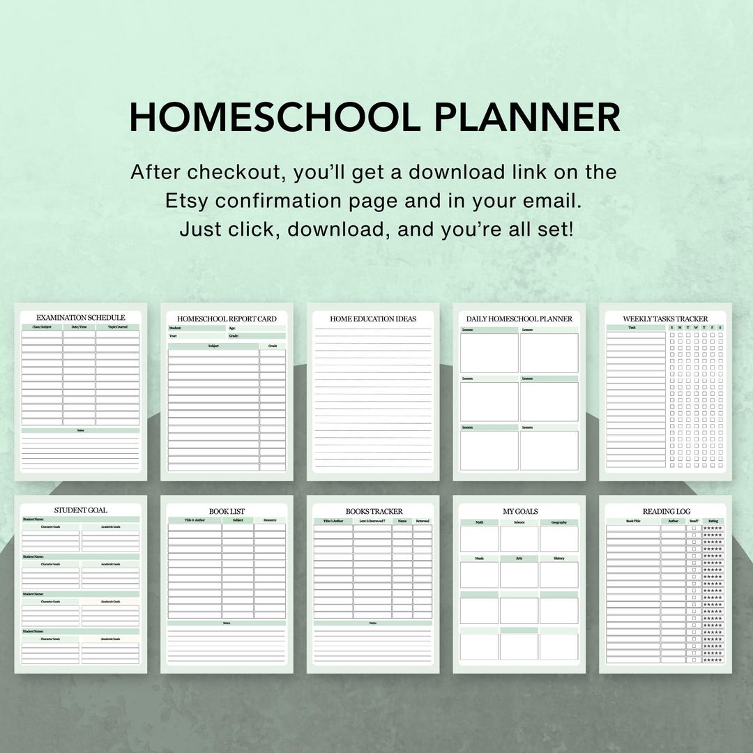 2025 Homeschool Planner, Weekly Daily Planner for Homeschooling ...