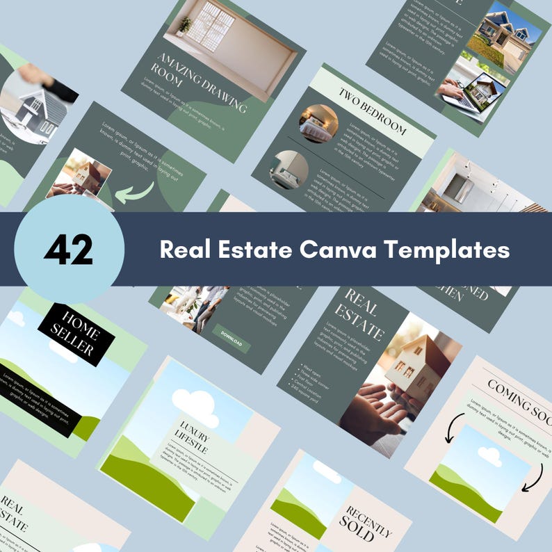 Real Estate Instagram Canva Templates, Editable Canva Templates for ...