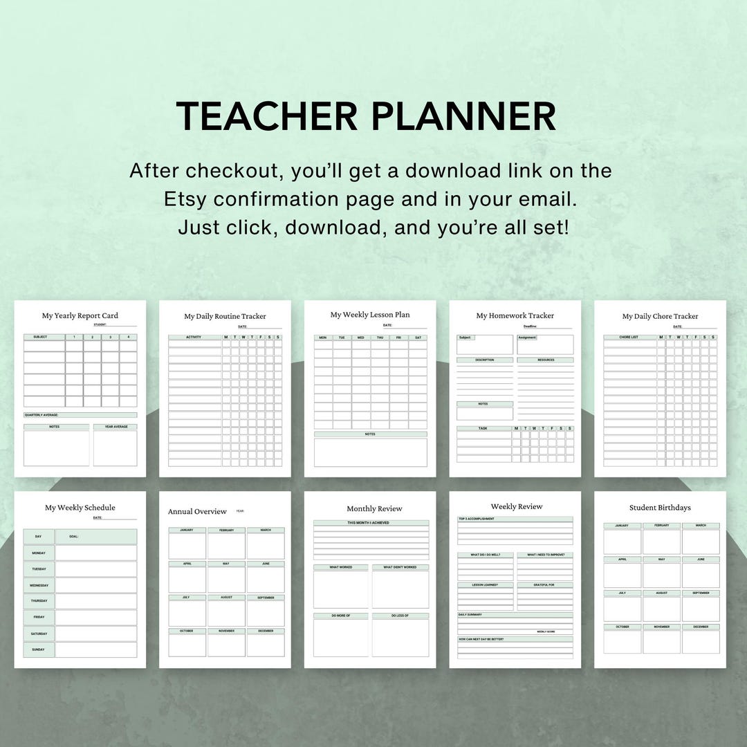 2025 Teacher Planner, Daily Weekly Monthly Planner, Classroom Organizer ...