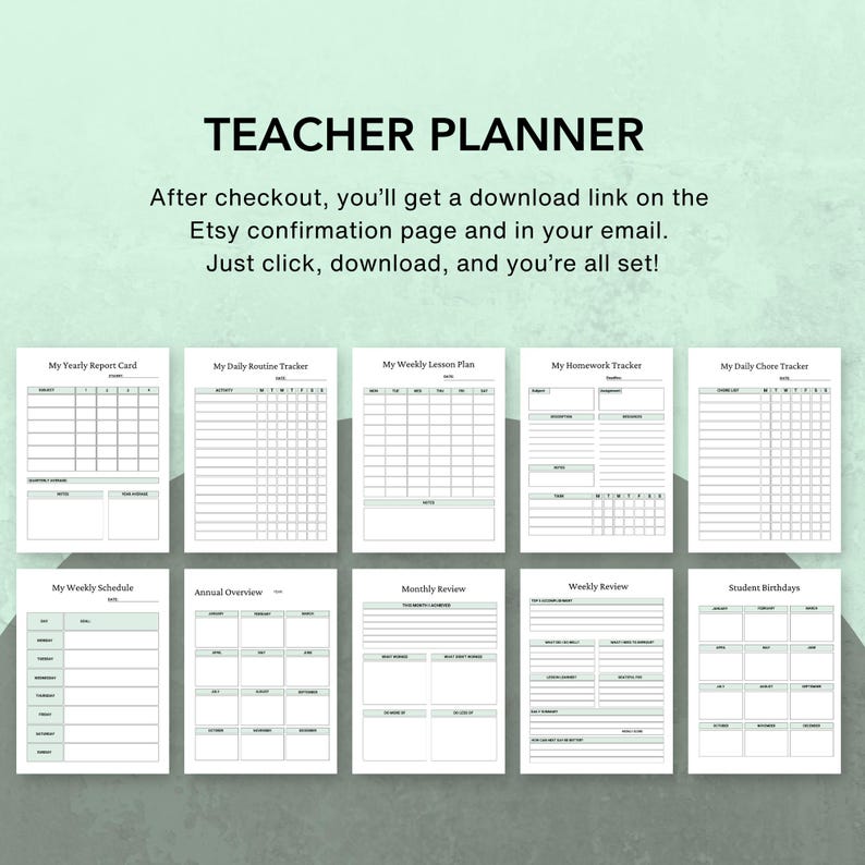 2025 Teacher Planner, Daily Weekly Monthly Planner, Classroom Organizer ...