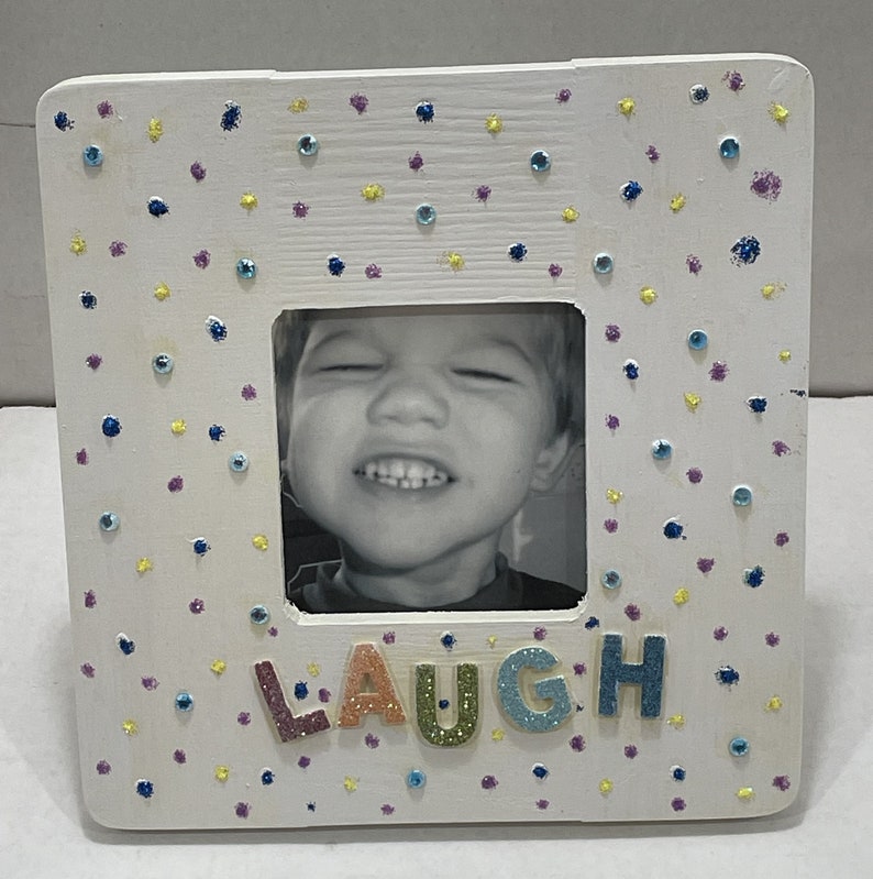 White Square Laugh Photo Frame - Etsy