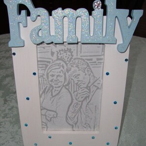 Family Gift Frame White Embellished Picture Frame - Etsy