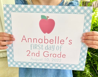 Editable First Day of School Sign Template, Printable First Day Sign ...