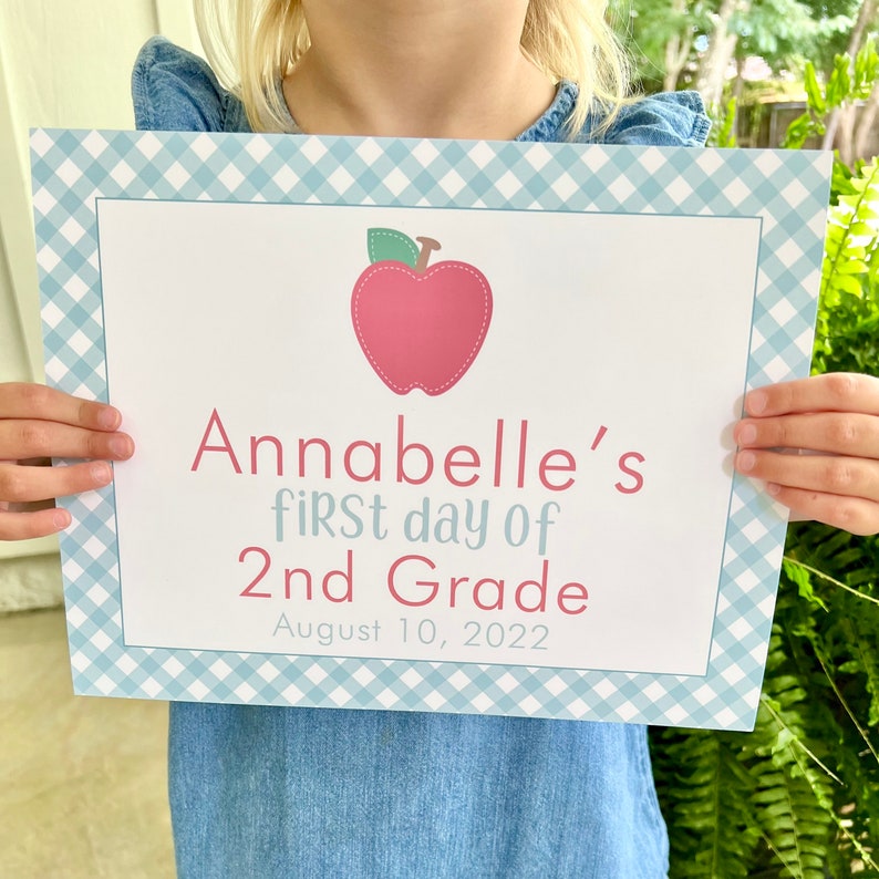 Editable First Day of School Sign: Printable Back to School Keepsake ...