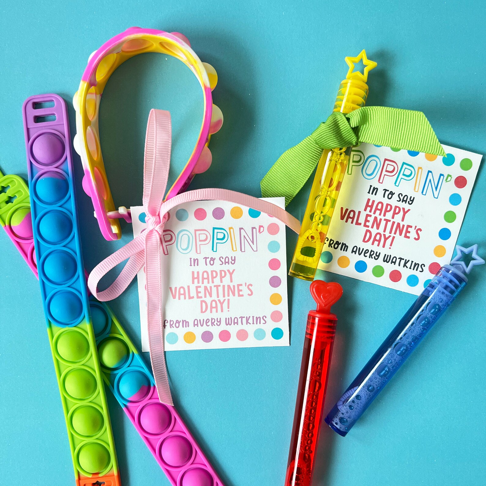 Popper Valentine Gift Tag: Editable Printable (instant Download) - Etsy