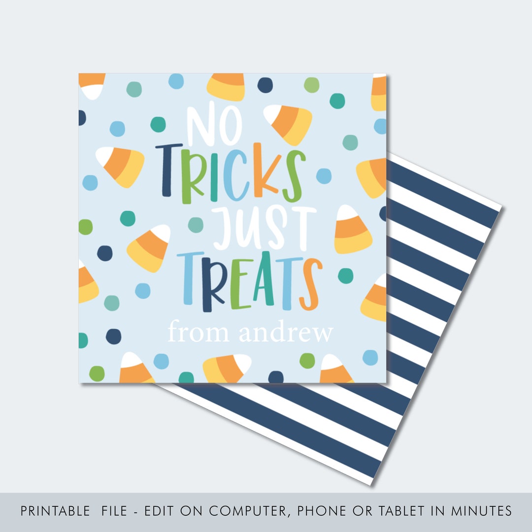 Editable Printable Halloween Favor Tags / Halloween Tags / Trick or ...