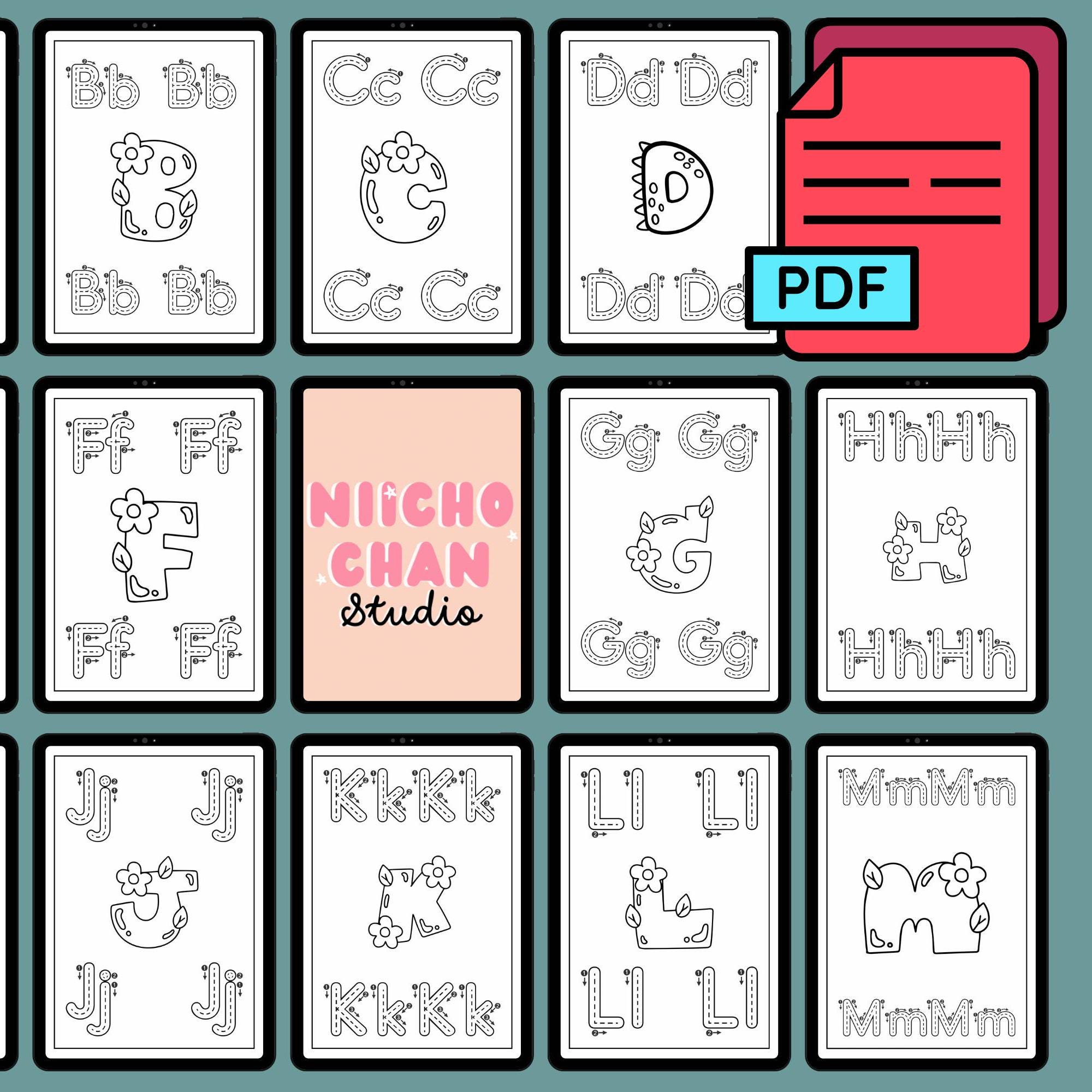 Kids Tracing Alphabet | Printable Coloring Pages for Kids | Fun ...