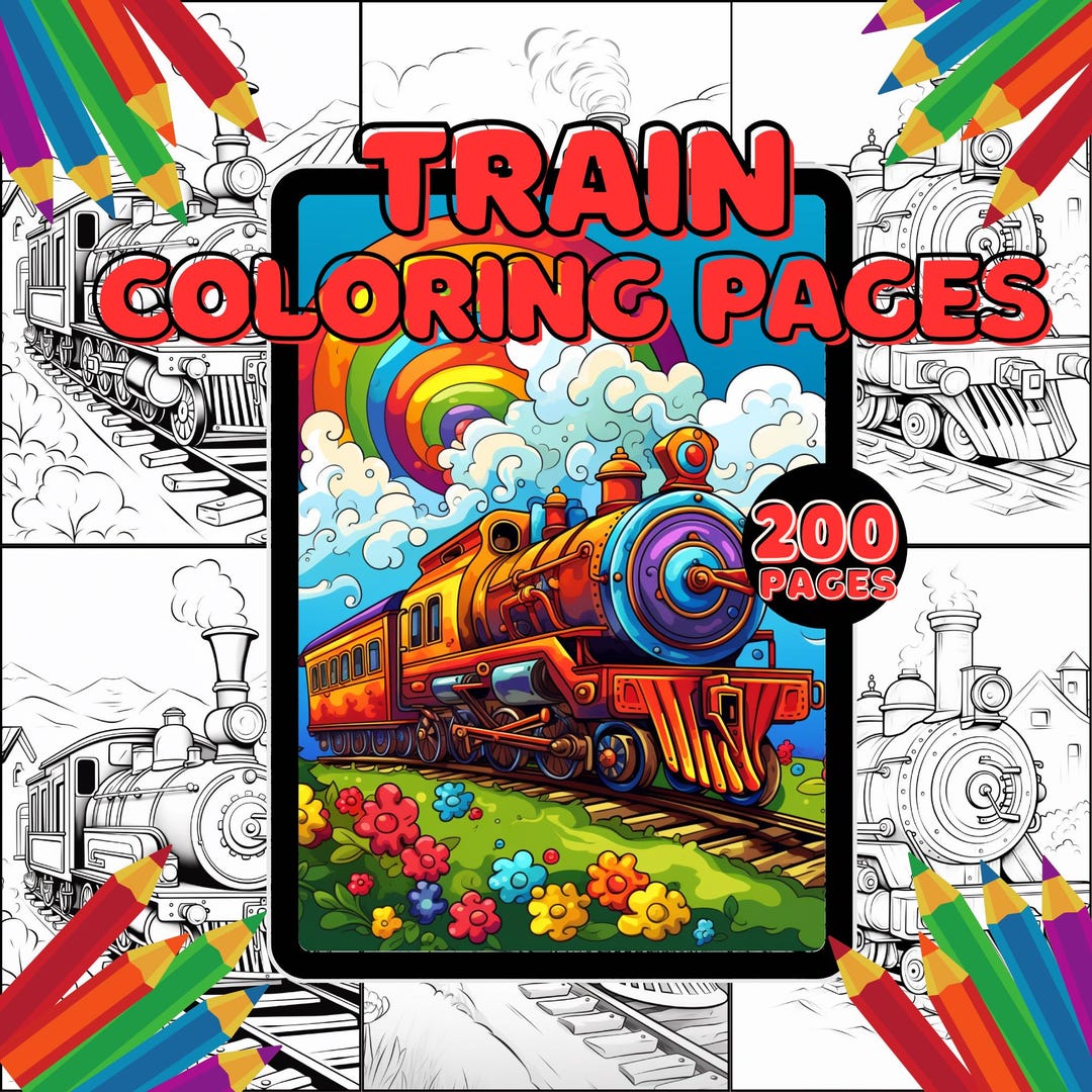200 Train Coloring Pages, Train Printable Pages, Kids Coloring Pages ...