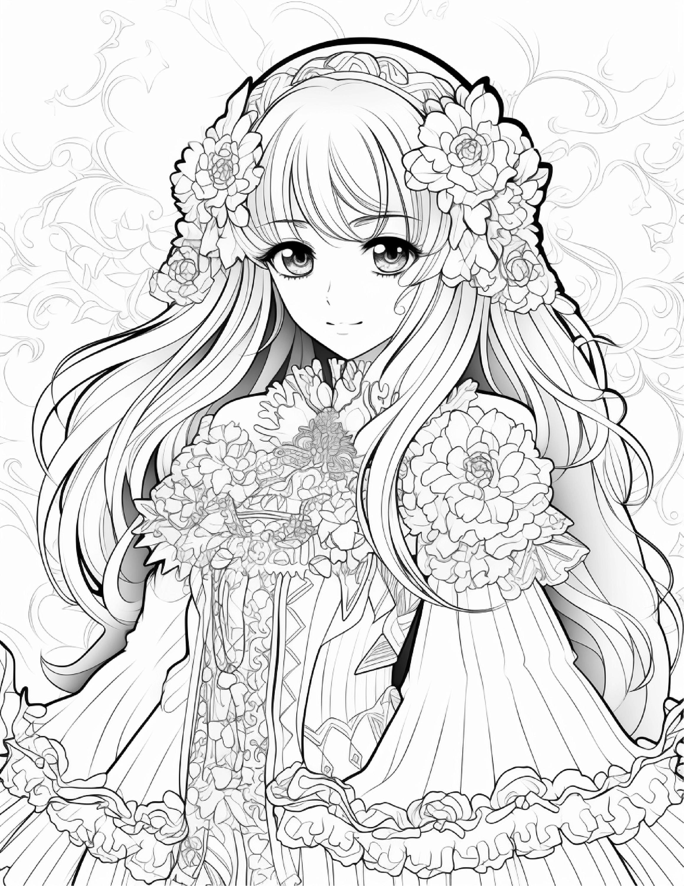200 ANIME COLORING PAGES, Adult Coloring Pages, Printable Coloring ...