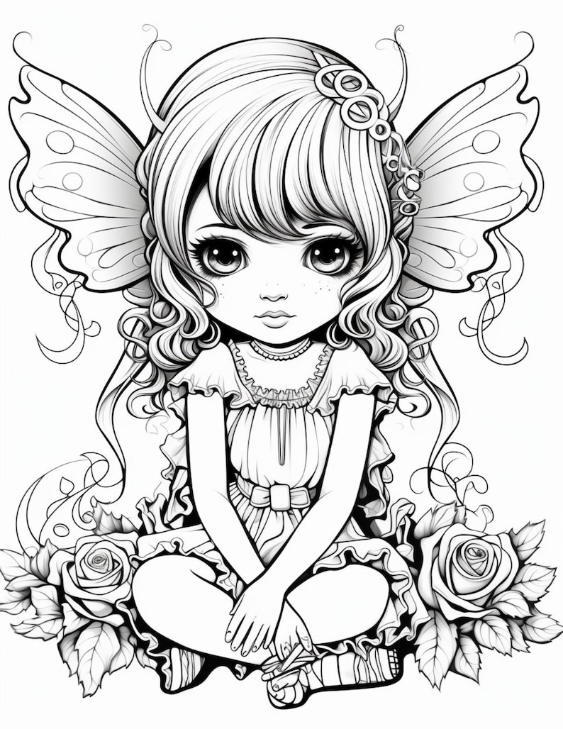 200 Gothic Fairy Coloring Pages, Kids Coloring Pages-fairy, Gothic ...
