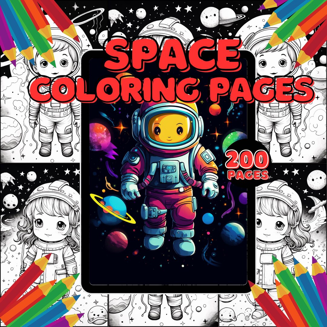 200 Space Coloring Pages, Kids Coloring Pages, Printable Space Coloring ...