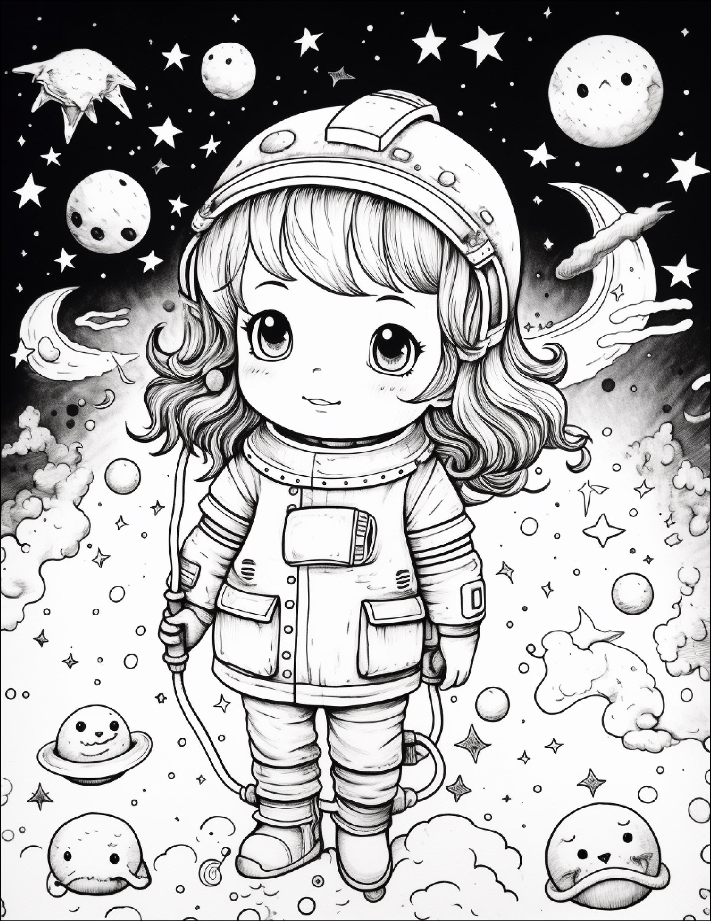 200 Space Coloring Pages, Kids Coloring Pages, Printable Space Coloring ...