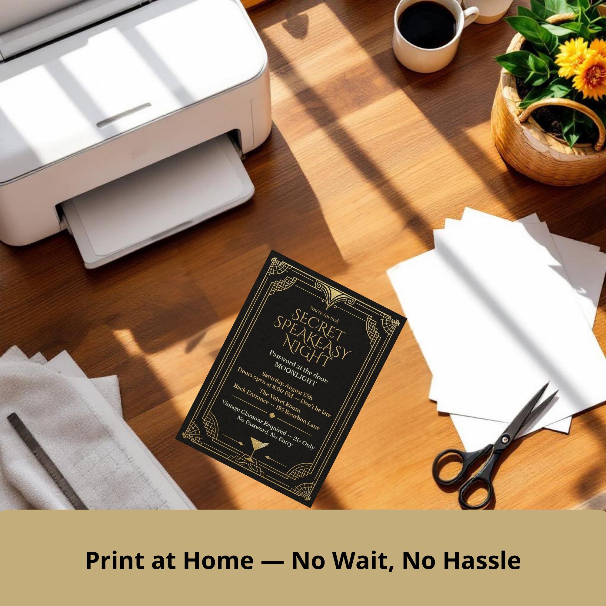 Secret Speakeasy Invitation Template/1920s Gatsby Party Invite/editable ...