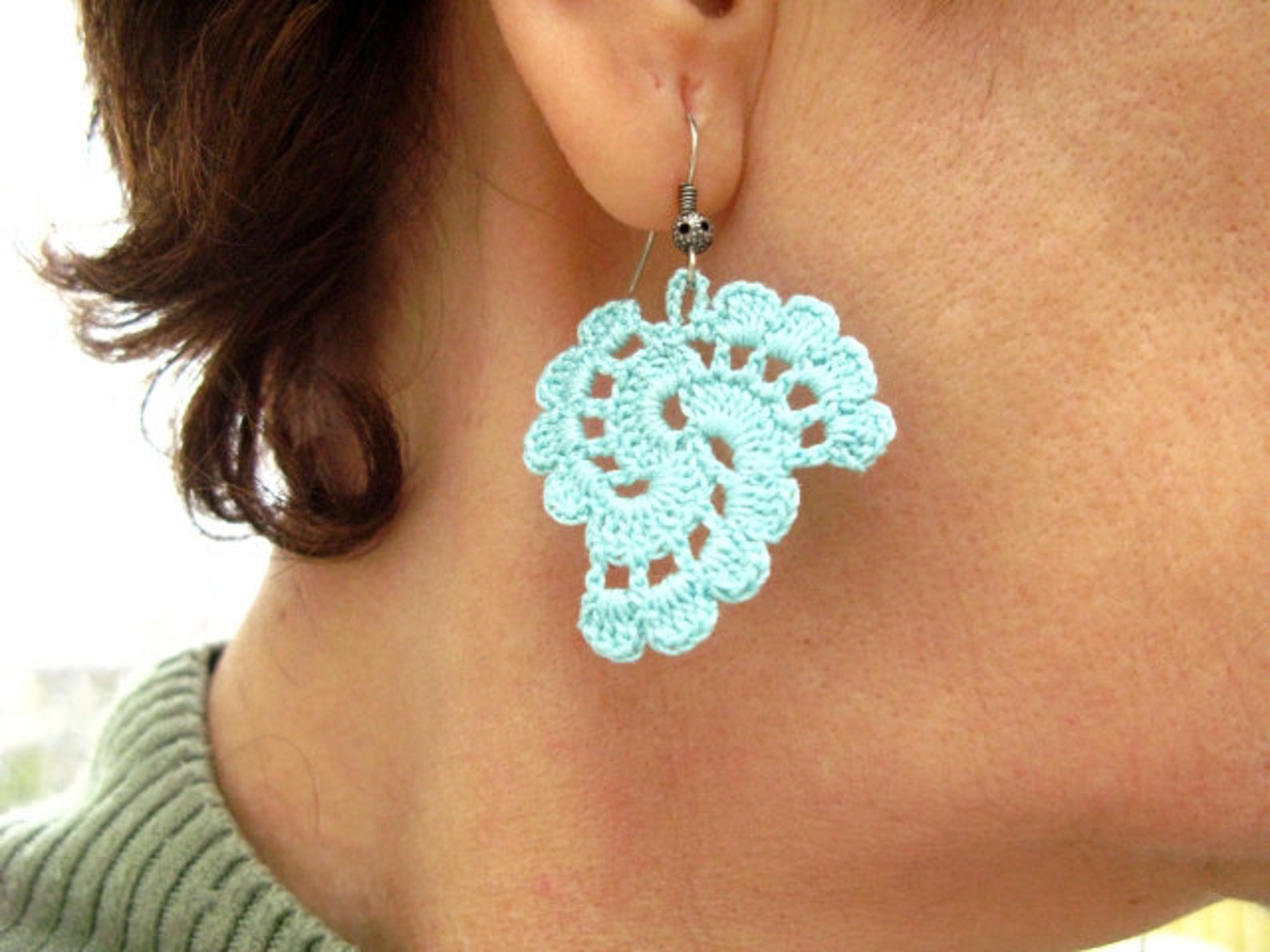 Crochet Flower Earrings Pattern Crochet Pattern PDF - Etsy