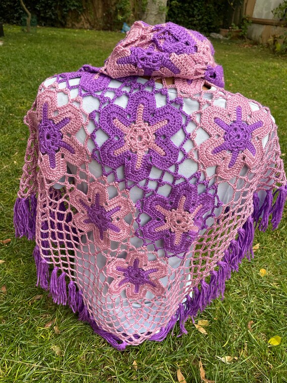 Flower Garden Crochet Shawl Patterns Flower SpiderWeb Crochet Shawl: