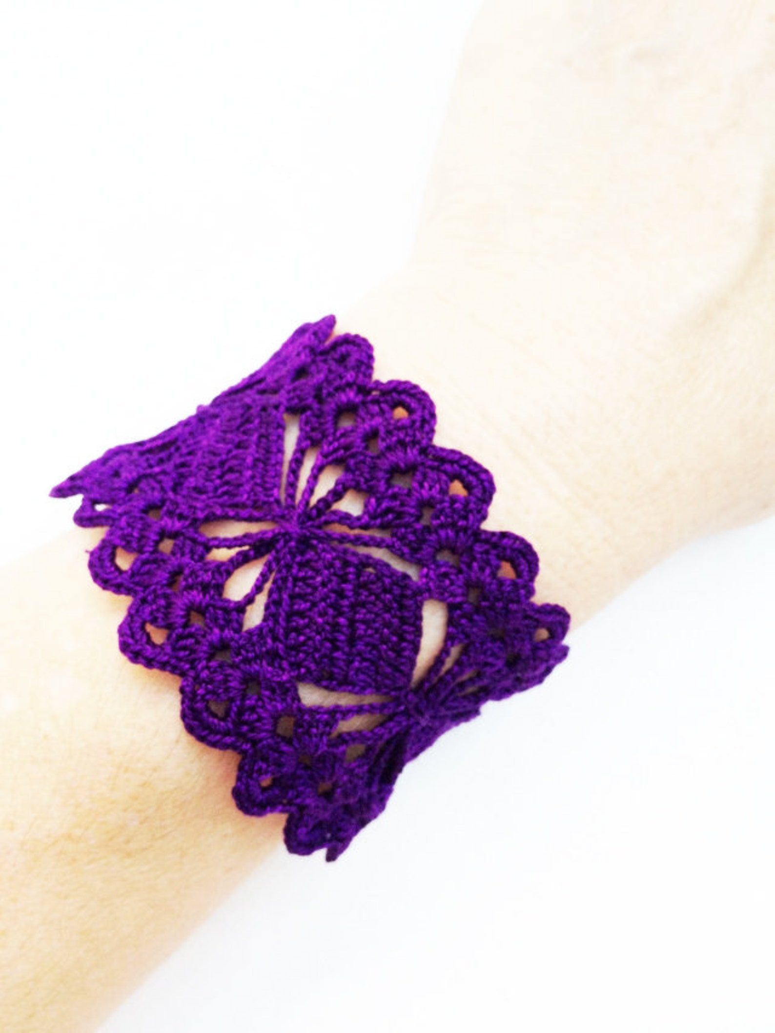 Crochet Pattern Cuff Bracelet Pattern Wrist Warmer Lace | Etsy