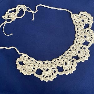 Crochet Necklace Pattern, Crochet Lace Necklace, Craft Your Own Stylish ...
